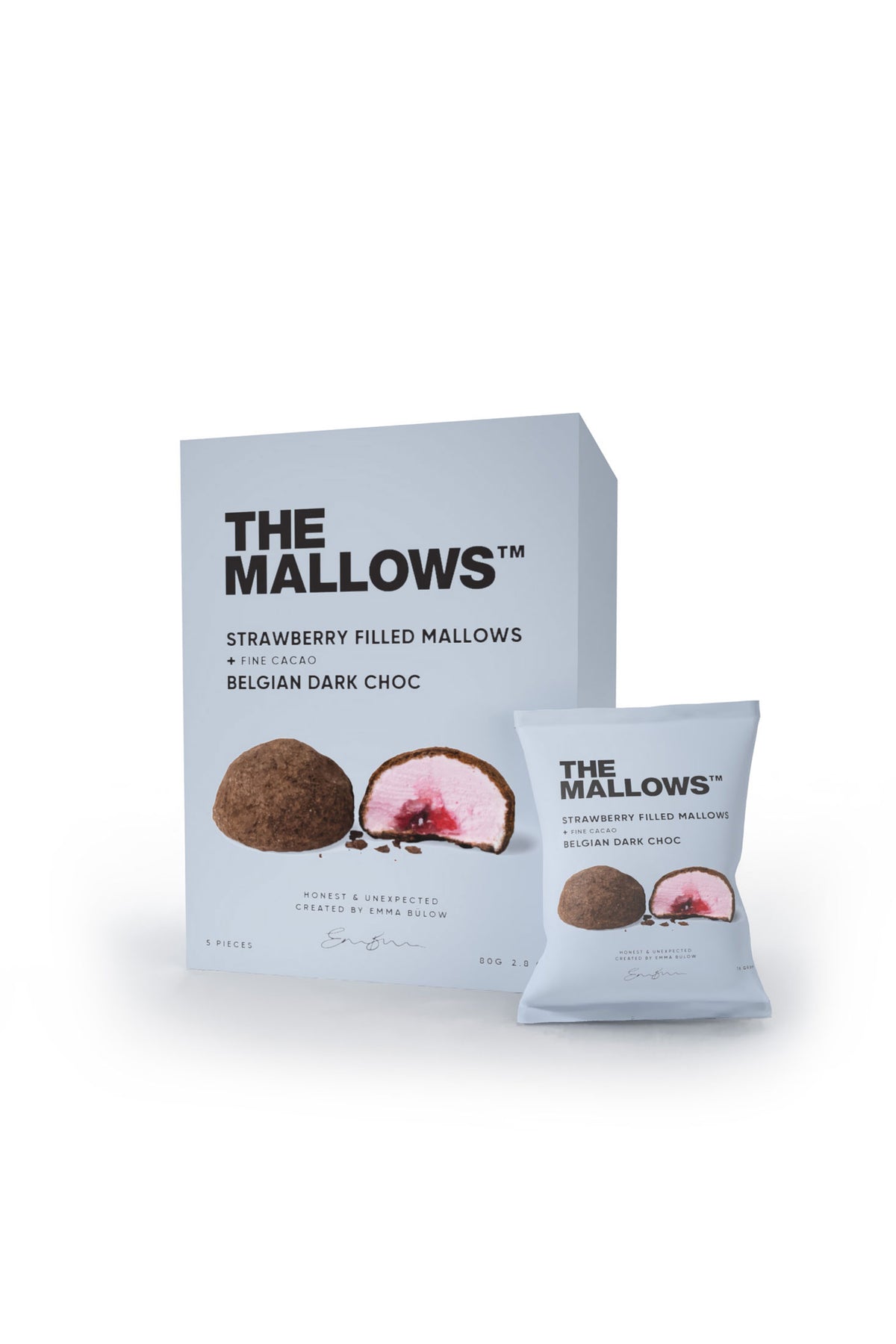 THE MALLOWS · MARSHMALLOWS MIT ERDBEERFÜLLUNG & BELGISCHER ZARTBITTERS ...